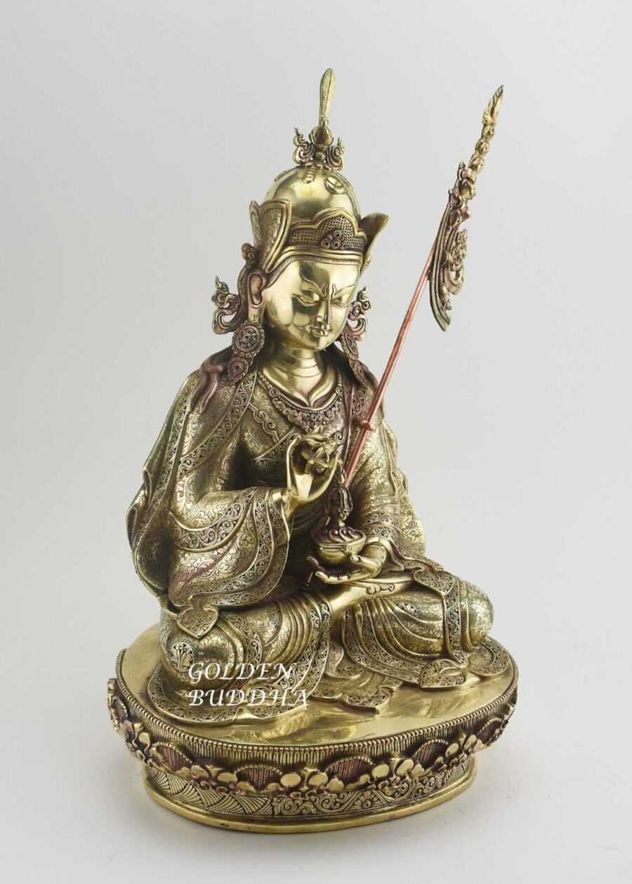 Padmasambhava Rupa Sculpture 16", Copper Finish