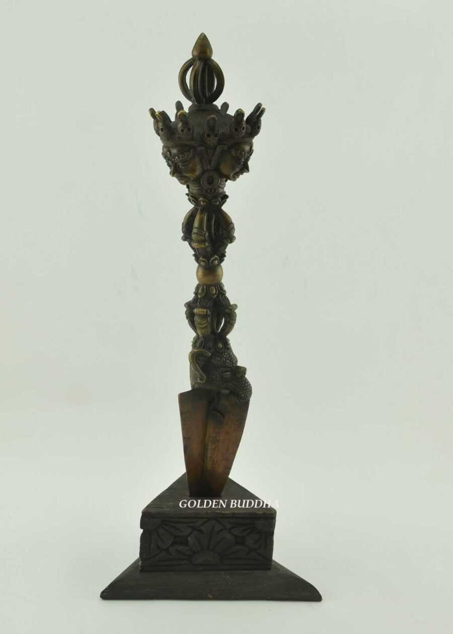 Phurba Ritual Dagger Set Handmade in Nepal, Copper Finish